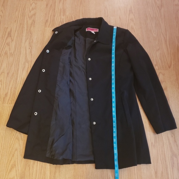 Jackets & Coats | Merona Medium Trench Rain Coat Pockets Black | Poshmark